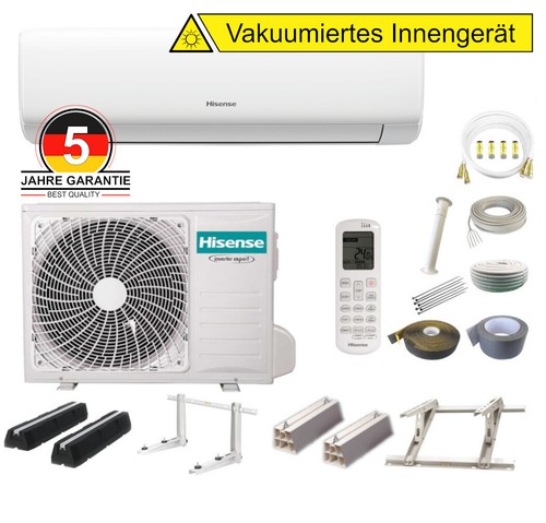 Split Klimaanlage Hisense Wings KB25YR3F 2,6 kW mit Quick Connect Set | eBay.de
