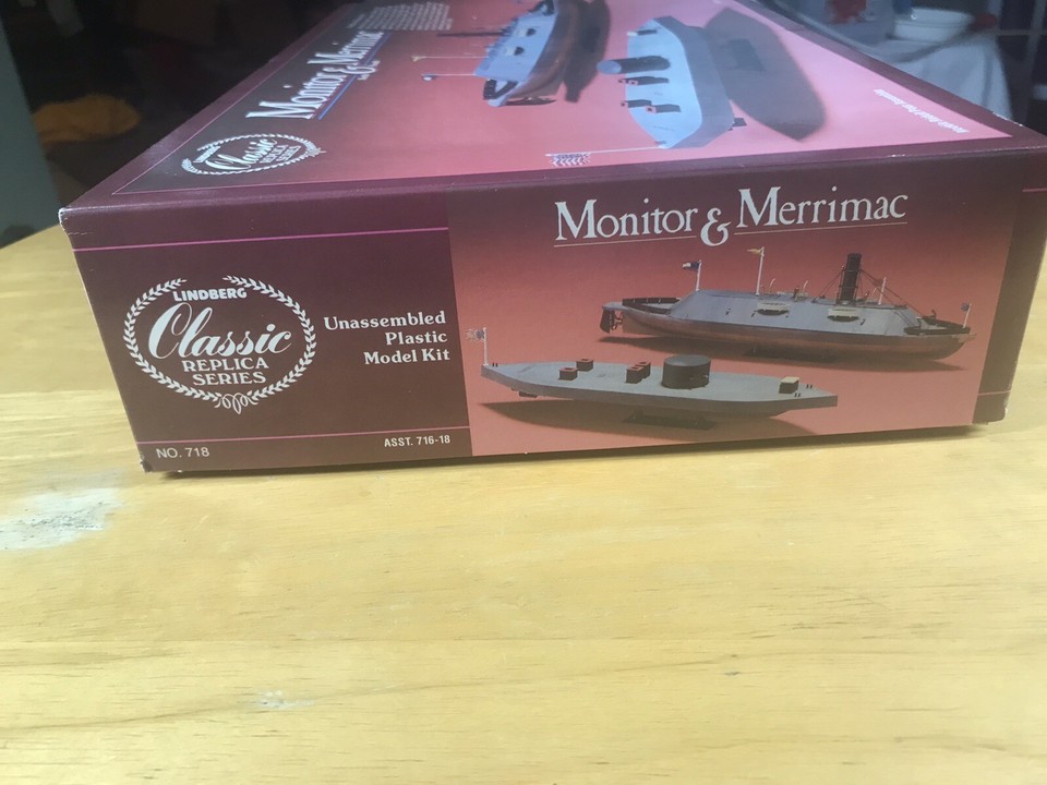 Lindberg Monitor & Merrimac Model Kit 1/210 , 1/300 North / South New ...