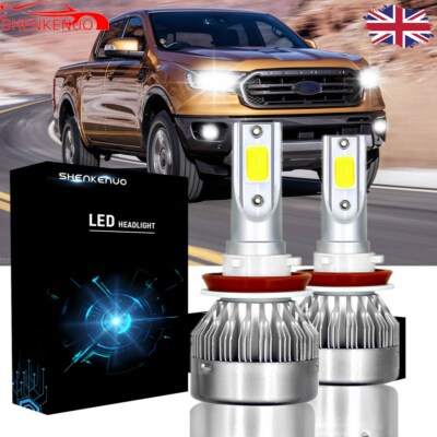FOR FORD RANGER 2017+ H11 / H8 HIGH POWER CANBUS 72W 16000LM LED ...