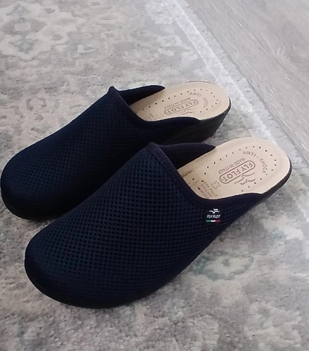 NEW Fly Flot Navy Clogs Mesh Anti Shock Comfort Shoes Womens Size 8 39 ...