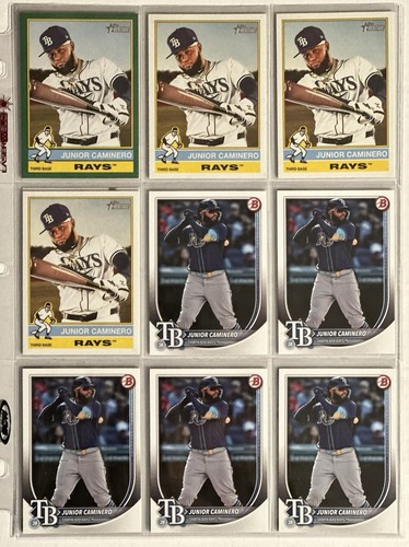 Lot (18) 2025 Bowman & Topps Cards | Junior Caminero w. Green Border ...