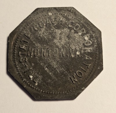 Tri-State Coach Corp Norton Virginia Transportation Zinc Token #1571 | eBay