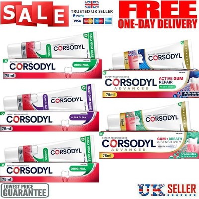 Corsodyl Active Gum Repair Toothpaste Whitening Ultra Clean Protection ...