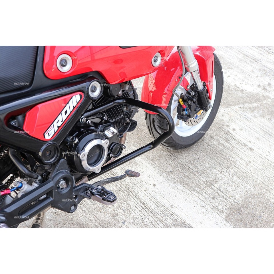 CRASH BAR ENGINE FRAME PROTECTION GUARD LH+RH BLACK FOR HONDA GROM 125 ...