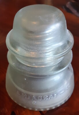 Vintage Hemingray #42 0 Made in USA Clear Glass Electrical Insulator 13 ...