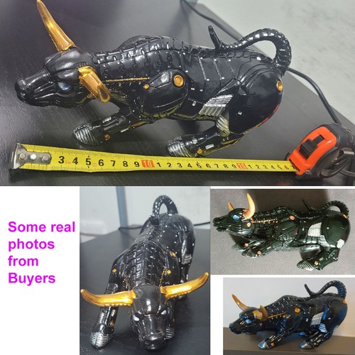 Miami Bitcoin Bull Statue Wall Street Bull Figure Model OX Home Desk ...