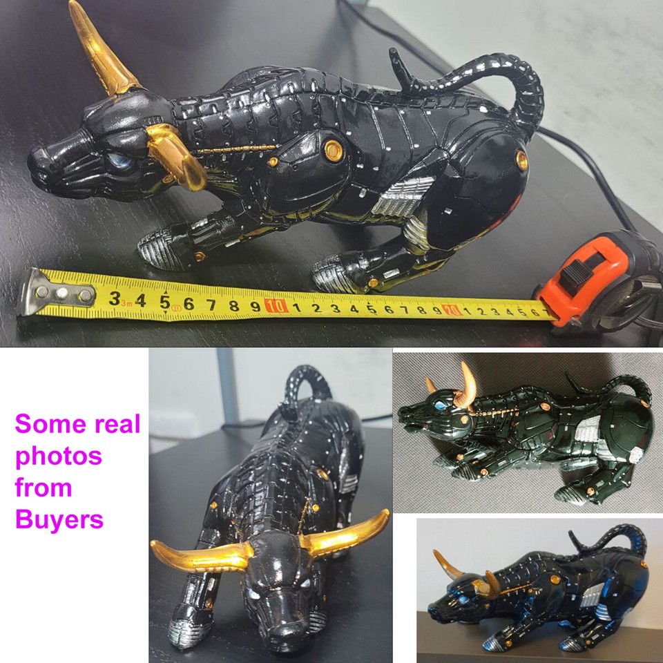 Miami Bitcoin Bull Statue Wall Street Bull Figure Model OX Home Desk ...