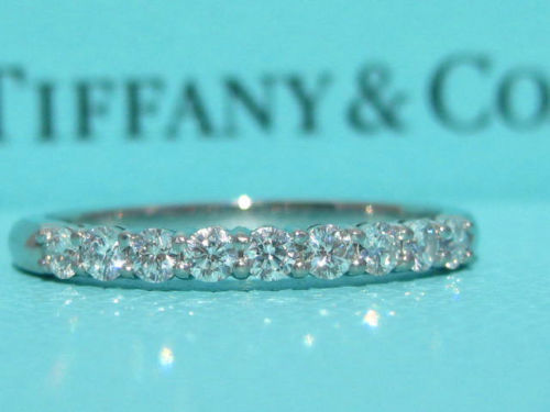 $4,000.00 TIFFANY & CO. FOREVER EMBRACE .27 DIAMOND PLATINUM WEDDING ...