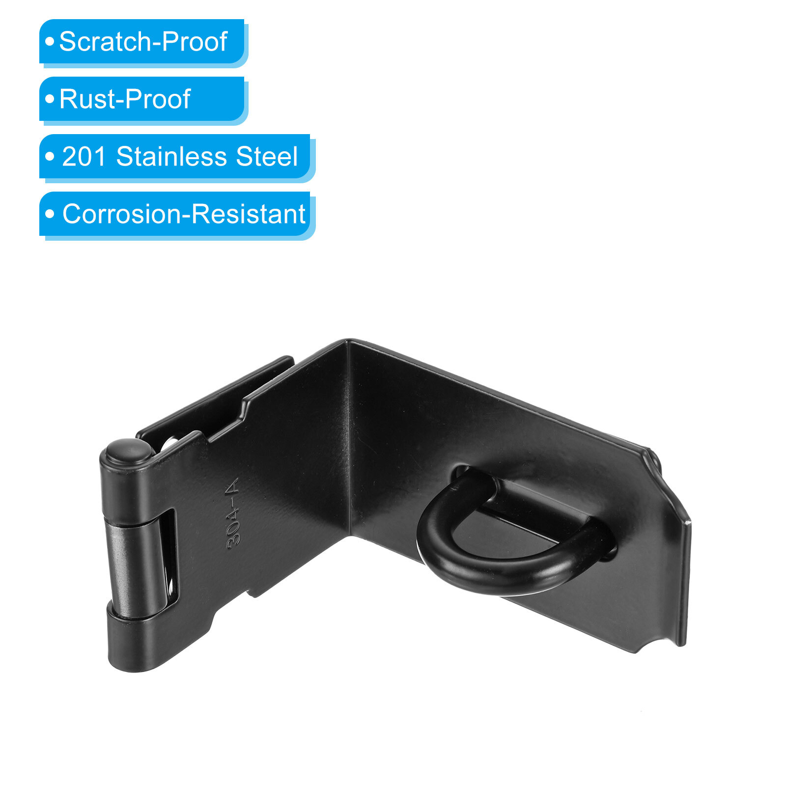 2Pcs 5 Inch Padlock Latch, Stainless Steel 90 Degree Barn Door Hasp ...