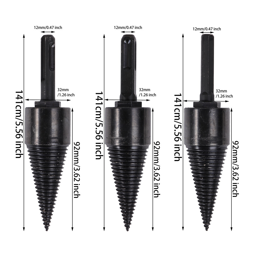 High Speed Twist Firewood Drill Bit Wood Splitter Screw Splitting Cone ...