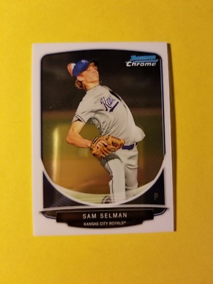 SAM SELMAN - MINI CHROME RC ROOKIE #265 KC ROYALS * 2013 BOWMAN CHROME ...