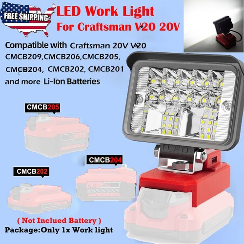 LED Work Light for Craftsman V20 Battery Portable Rechargeable LED ...