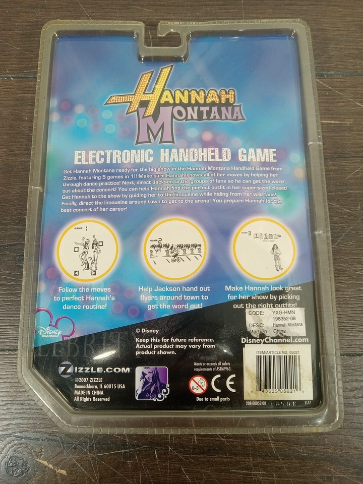 Disney Hannah Montana 2007 Zizzle Electronic Hand-held Video Game 5 ...