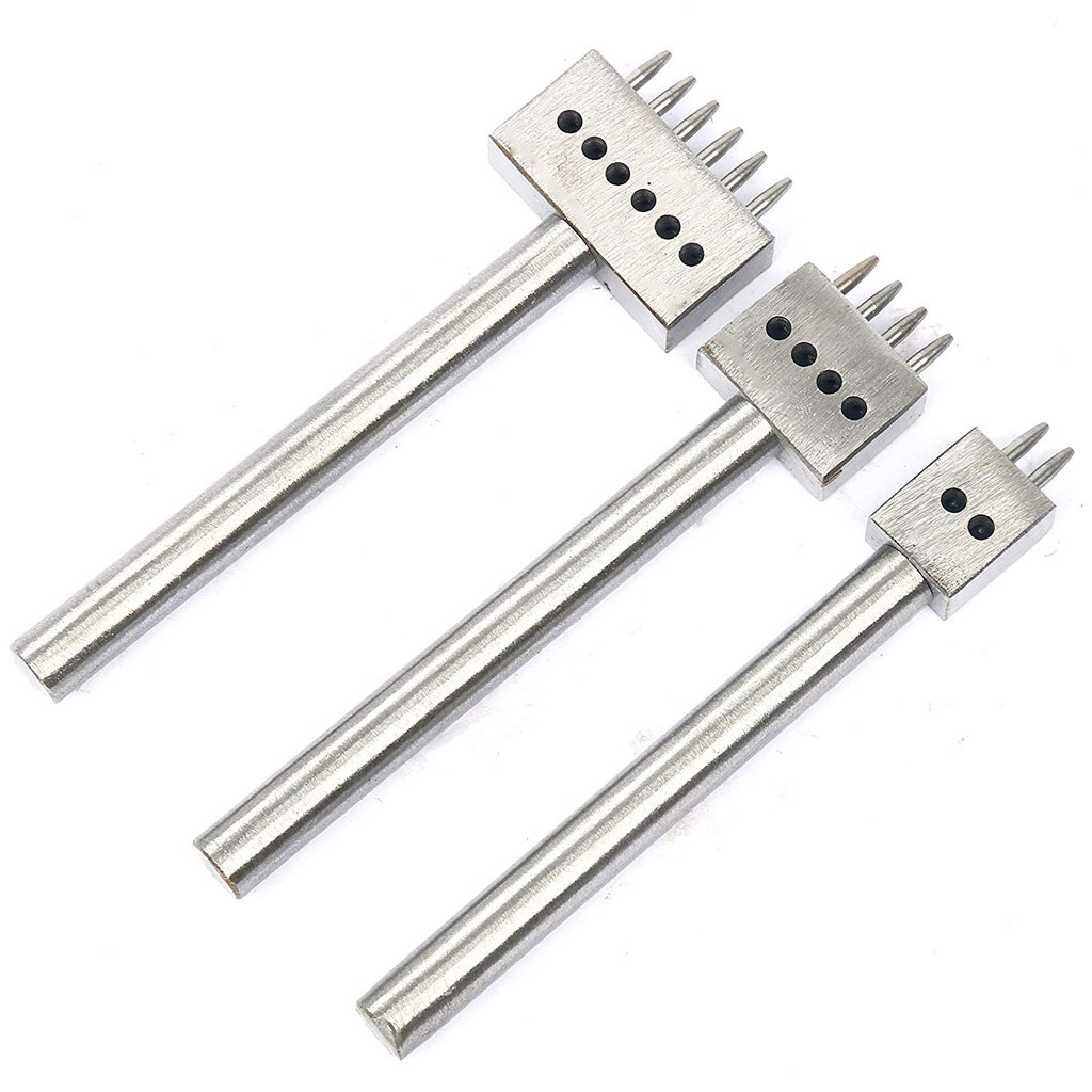 3Pcs Leather Craft Tools Hole Chisel Graving Stitching Punch Tool Set 4 ...