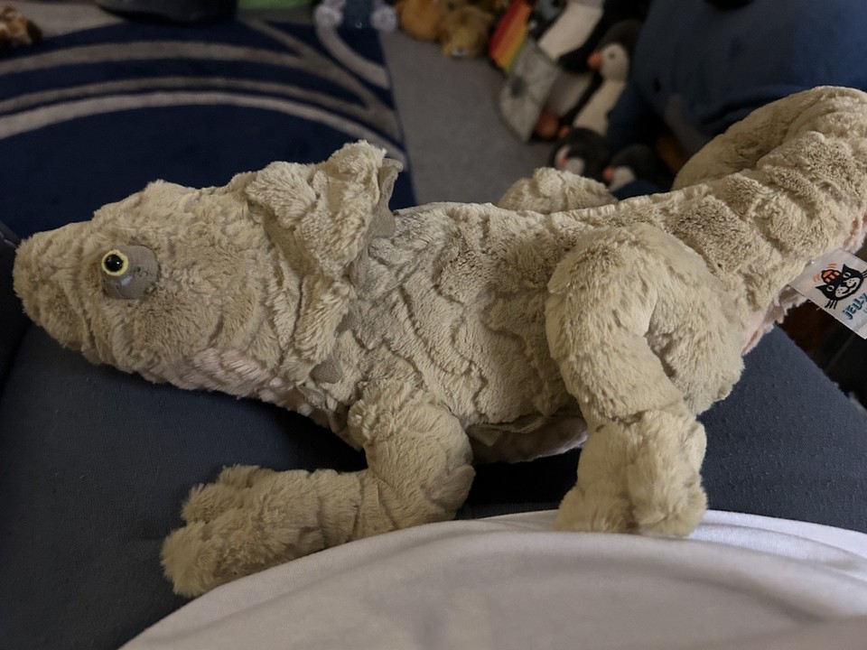 Jellycat Logan Lizard (small eye damage see pic) | eBay
