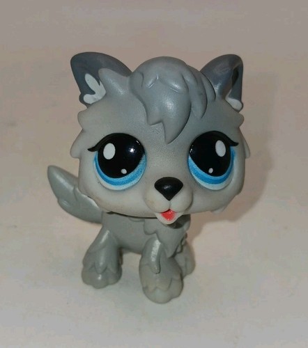 LPS G1 #20 Littlest Pet Shop Original Grey Wolf Blue Eyes Hasbro | eBay