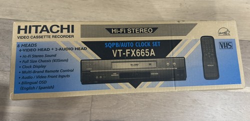 Hitachi VT-FX665A VCR Hi-Fi Stereo VHS - NEW IN BOX-NEVER USED- FACTORY ...