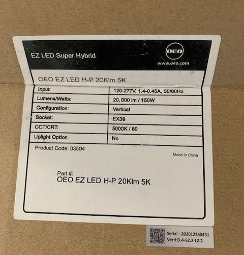 OEO EZ LED Super Hybrid-P-20K Commercial Light Bulb #03504 | eBay