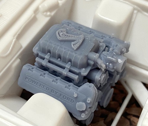 Resin Mustang GT500 Predator engine, 760 HP, for scale model cars, 1/24 ...