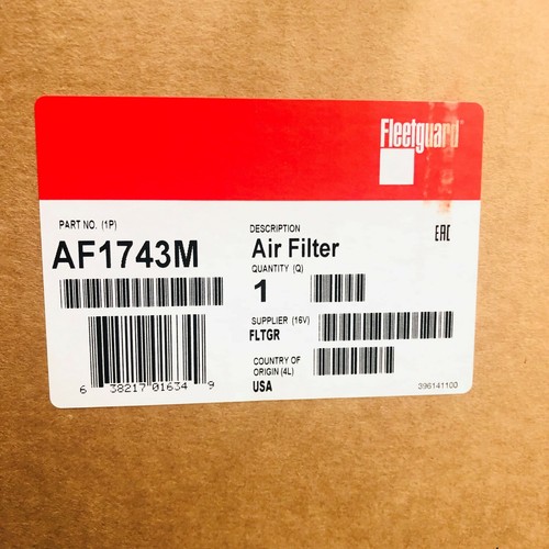 FLEETGUARD AF1743M AIR FILTER / P141317, CA6671, LAF1899, PA2703, 6840 ...