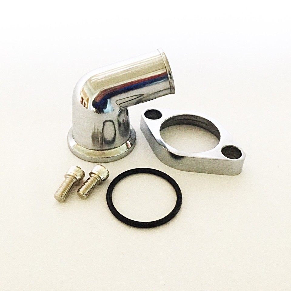 Polished Aluminum 15 Degree Swivel Water Neck SBC BBC Chevy V8 | eBay