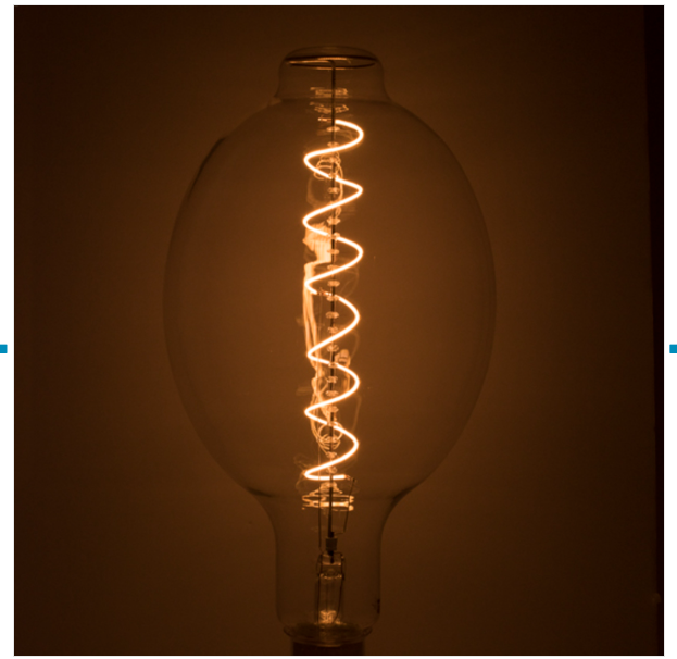 GE 14.5" Vintage Style LED 25w 6.5W LIGHT BULB Smoke Finish BT56 ...