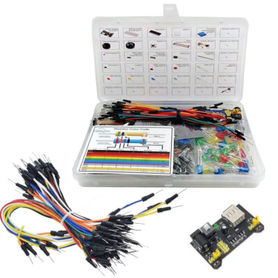 Basic Electronics Starter Kit with UNO R3 Board Enclosure Compatible ...