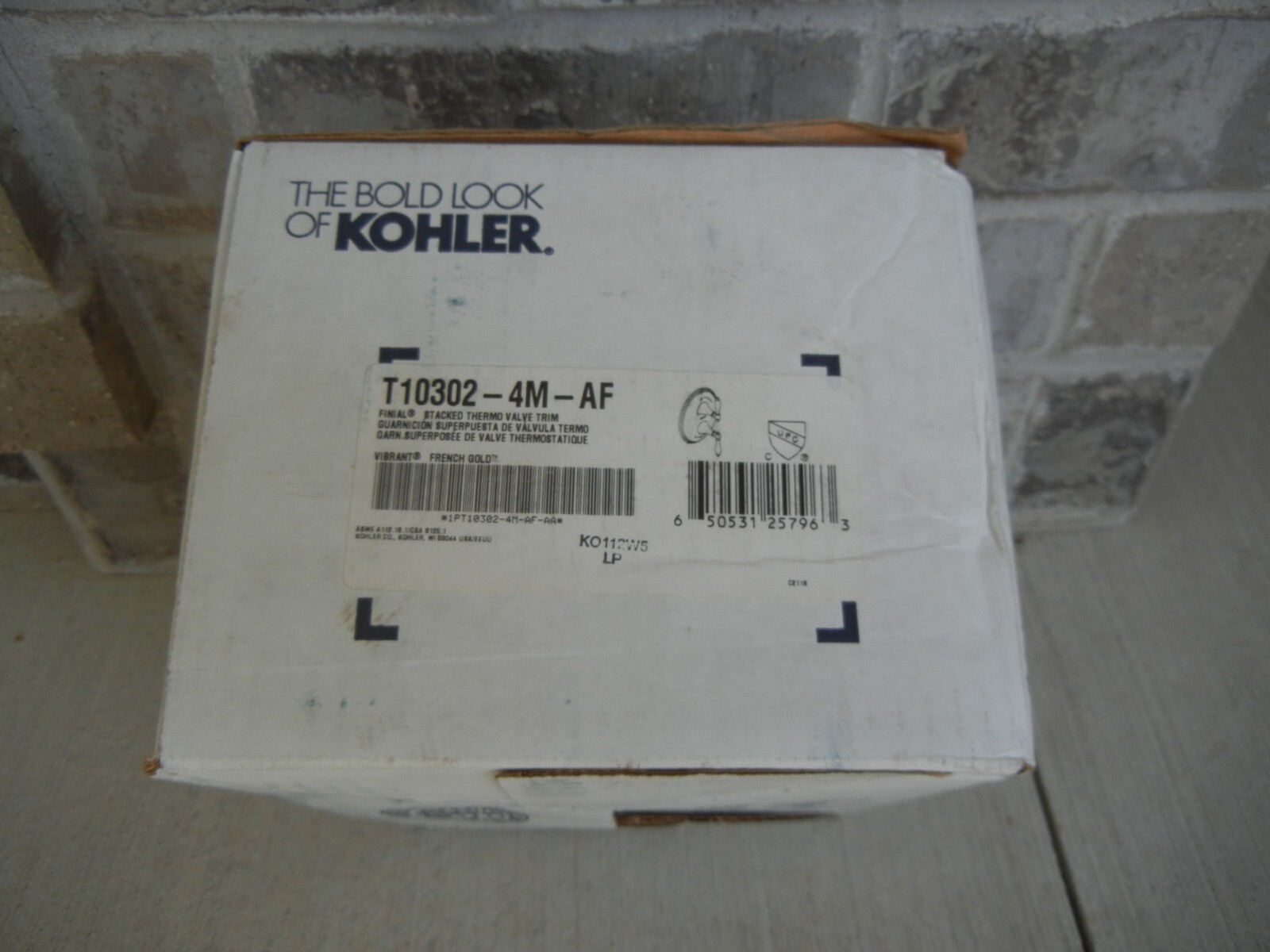 Kohler Finial K-T10302-4M-AF Stacked Valve Shower Bath Trim with Lever ...