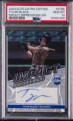 2023 PANINI ELITE EXTRA ED IMPACT IMPRESSIONS SIGNATURES TYLER BLACK ...