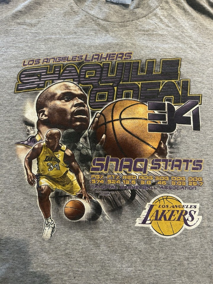 Vintage Shaquille O’Neal Tshirt Size XL Los Angeles Lakers CSA Tag Y2K ...