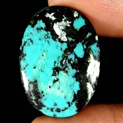Natural Tibet Turquoise Oval Cabochon 22.75Cts. Loose Gemstones ...