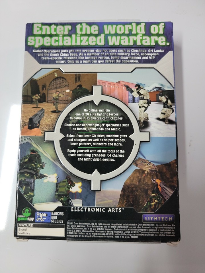 Global Operations (PC 2002) FPS Crave Entertainment EA Lithtech Box ...