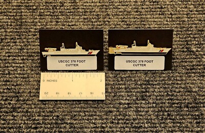 USCG WHEC 378 Foot Hamilton Class High Endurance Cutter Lapel Pin & Tie ...