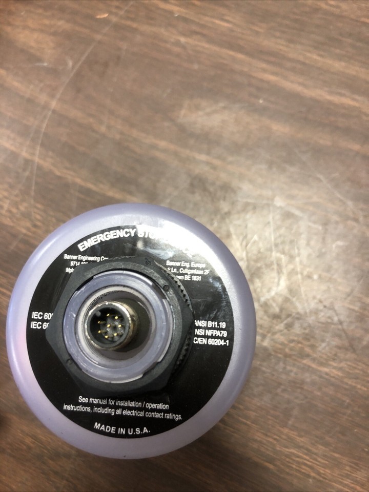 Banner SSA-EB1PLXR-12ECQ8 Emergency Push Twist Button Station 12-30 VDC ...