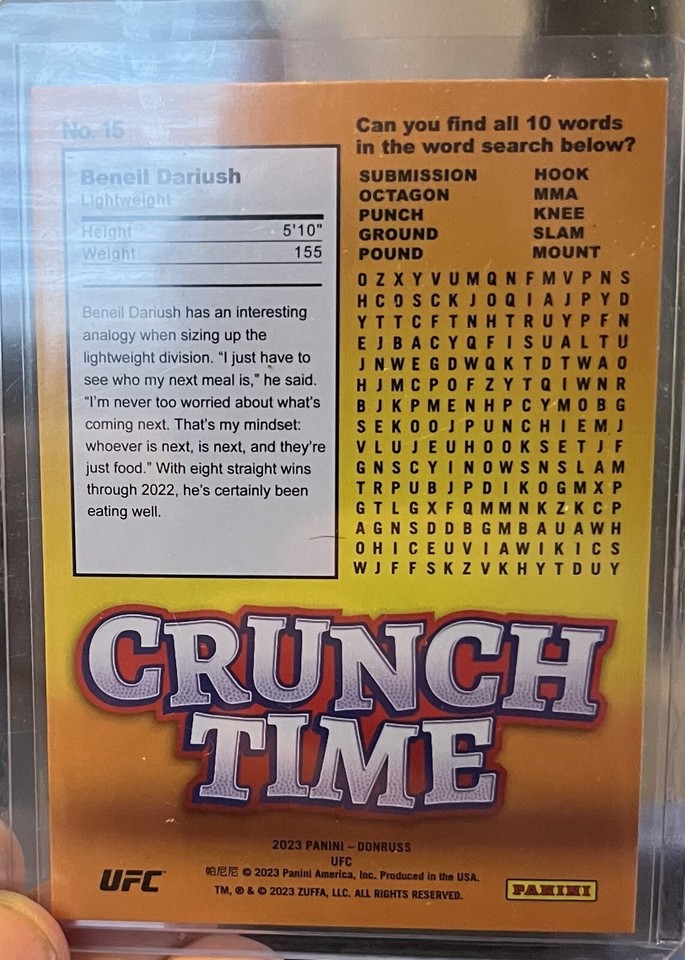 2023 Donruss UFC - Crunch Time #15 Beneil Dariush | eBay