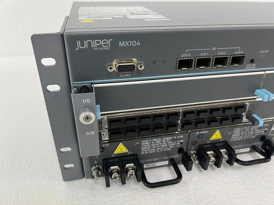 Juniper MX104-DC Router W/ 1x RE-S-MX104 Engine & 2x PWR-MX104-DC | eBay