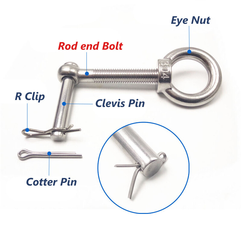 Rod End Bolts Swing Bolt Lifting Ring Eye Bolt A2 Stainless Steel DIN ...