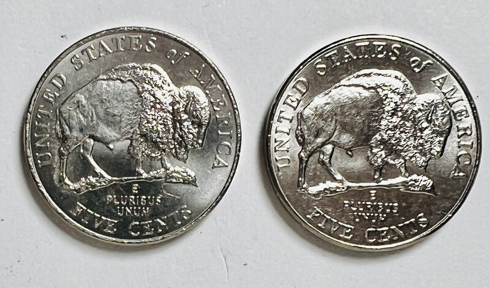 2005 P & D Jefferson Bison Buffalo Nickel 5 Cents Uncirculated 2 Coins ...