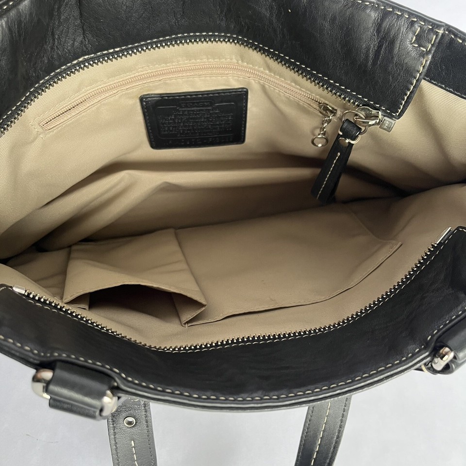 COACH purse Shoulder Bag Handbag # A0972-F13089 Black Leather ...