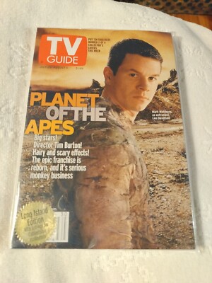 2001 July 28-Aug 3 TV GUIDE Magazine, MARK WAHLBERG Planet of the Apes ...