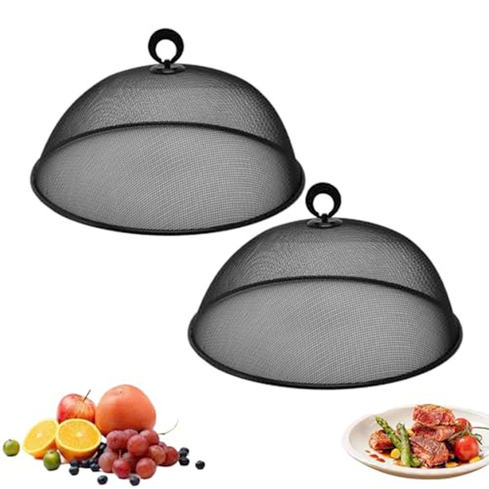 Reusable Metal Food Cover Set: Protects Meals from Flies for Outdoor ...