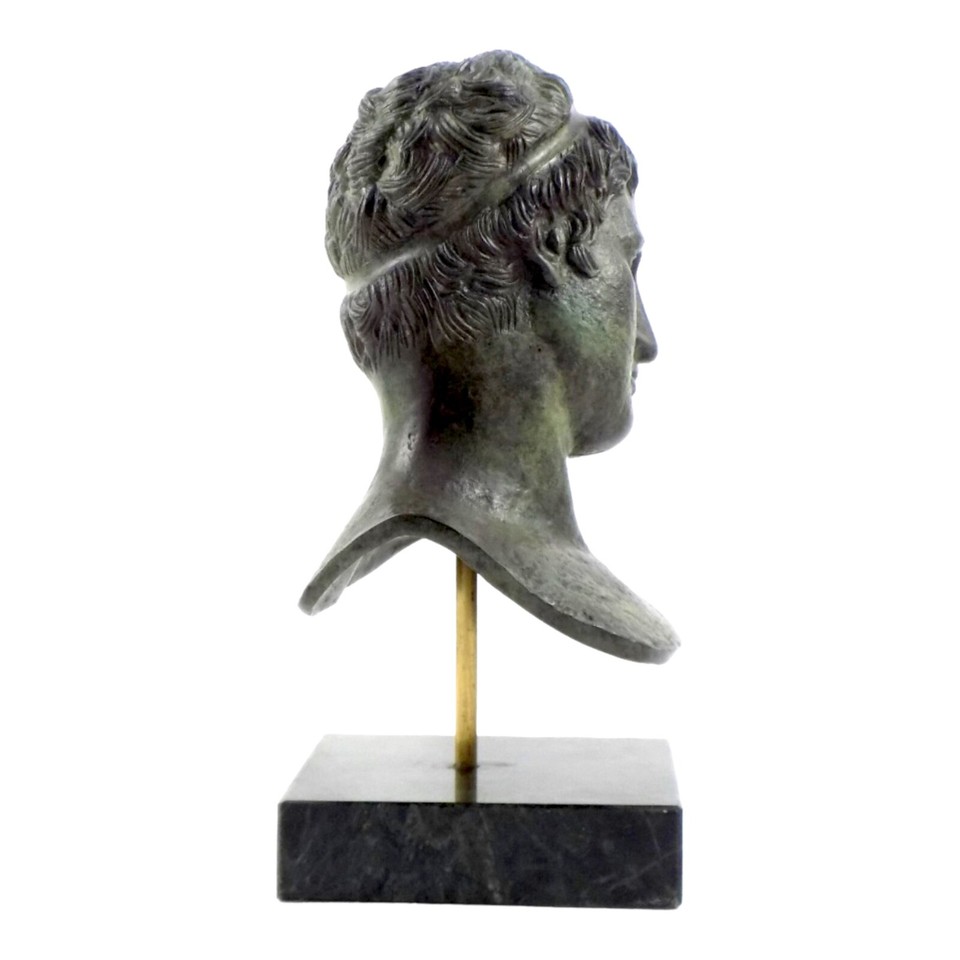 Marathon Boy Head Bust Greek Roman Statue Sculpture Museum Real Bronze ...
