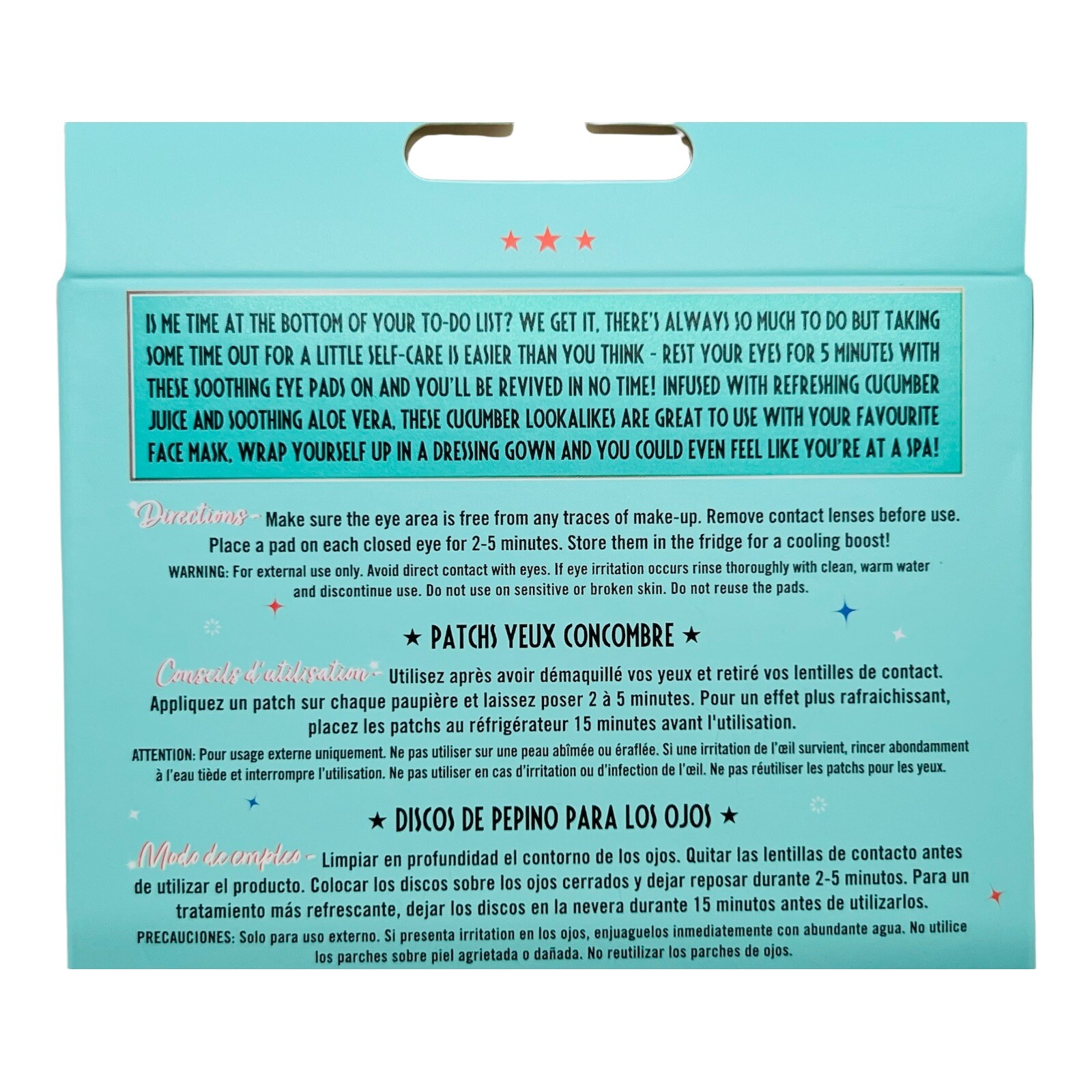 Easy on The Eyes Soothing Eye Pads by Dirty Works Aloe Vera & Cucumber ...