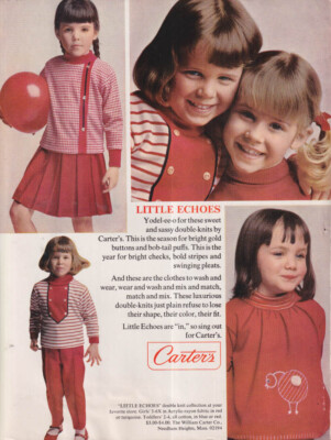 Little Echoes Carter's little girl clothes ad 1966 GH | eBay