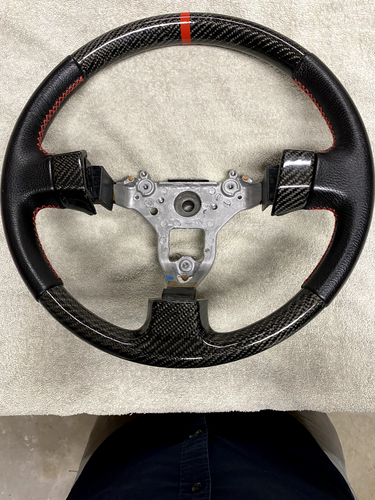 Nissan Skyline BNR34 GTR R34 R33 R32 Carbon Fibre Red Stitch Steering ...