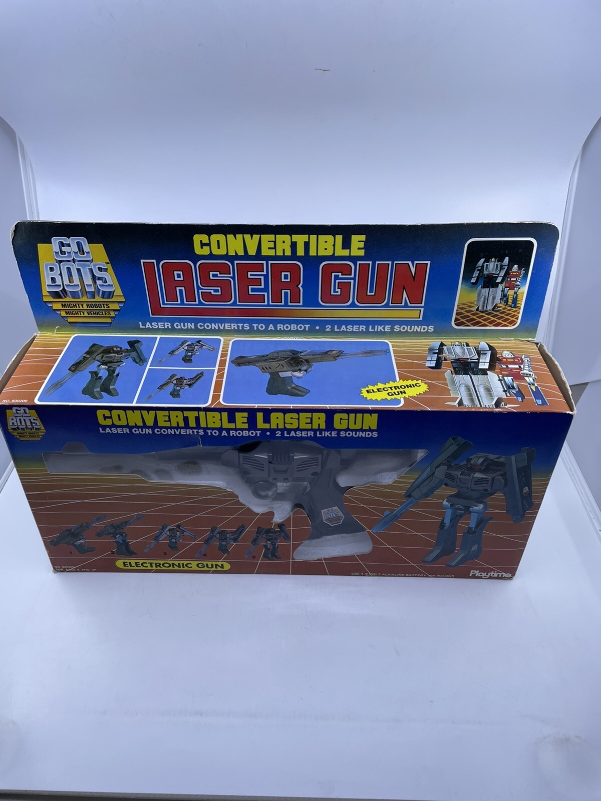 Vintage 1985 Go-Bots Convertible Laser Gun Robot Playtime w box working ...