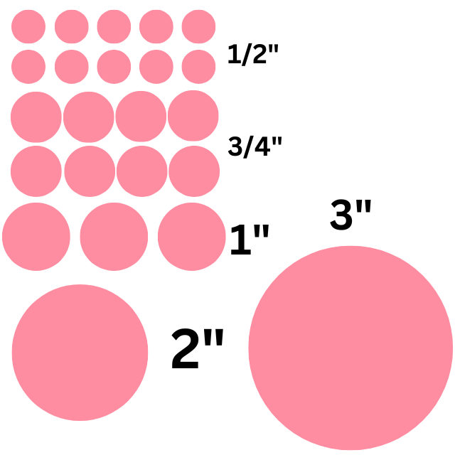 Poka Dot Circle stickers Permanent vinyl decals - Pick your size, and color! | eBay