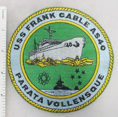 US NAVY SHIP PATCH USS FRANK CABLE AS-40 | eBay