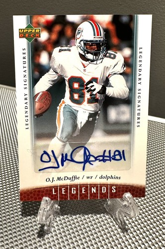 2006 UD Legends OJ MCDUFFIE Auto Legendary Signatures🔥NFL Miami ...