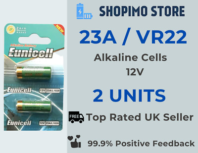 2 x VR22 GP-23A 23A CA23 12v Batteries Doorbell Chime Alkaline Eunicell ...
